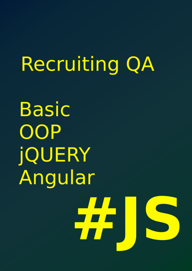 Recruiting QA - JS [Leanpub PDF/iPad/Kindle]
