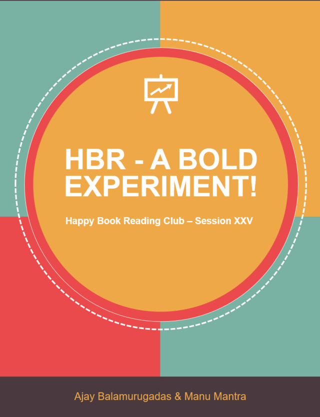 HBR - A Bold Experiment! [Leanpub PDF/iPad/Kindle]