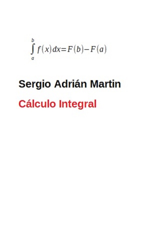 Calculo… por Sergio Adrian Martin [Leanpub PDF/iPad/Kindle]