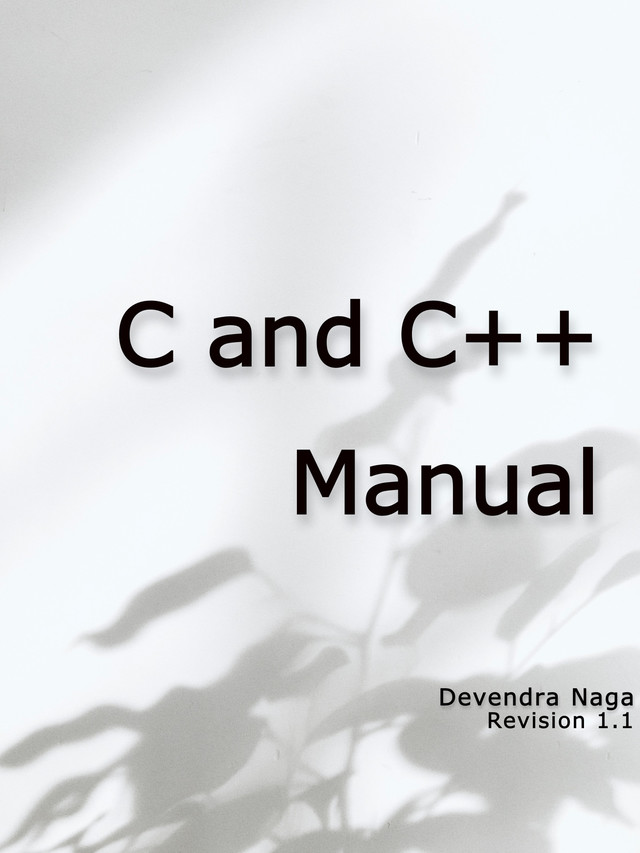 C and C++ Manual by devnaga [Leanpub PDF/iPad/Kindle]