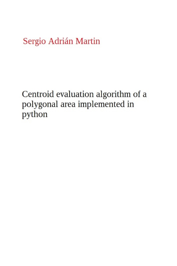 Centroid evaluation… by Sergio Adrian Martin [PDF/iPad/Kindle]