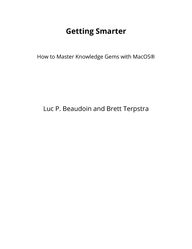 Getting… by Luc P. Beaudoin et al. [Leanpub PDF/iPad/Kindle]