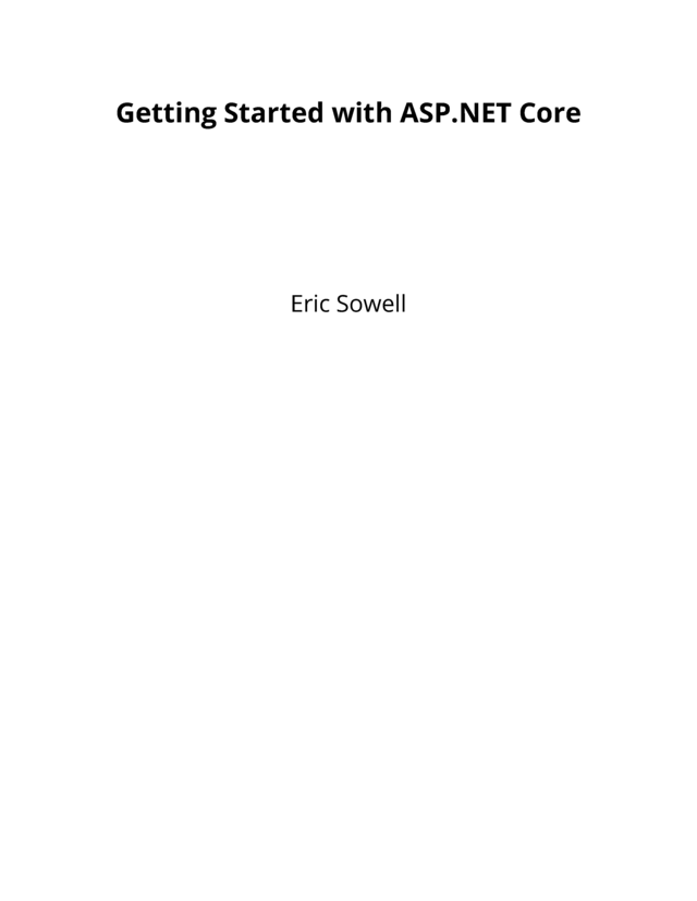 Getting Started With Asp… By Eric Sowell [pdf Ipad Kindle]