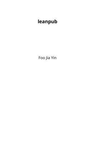 leanpub by Foo Jia Yin [Leanpub PDF/iPad/Kindle]