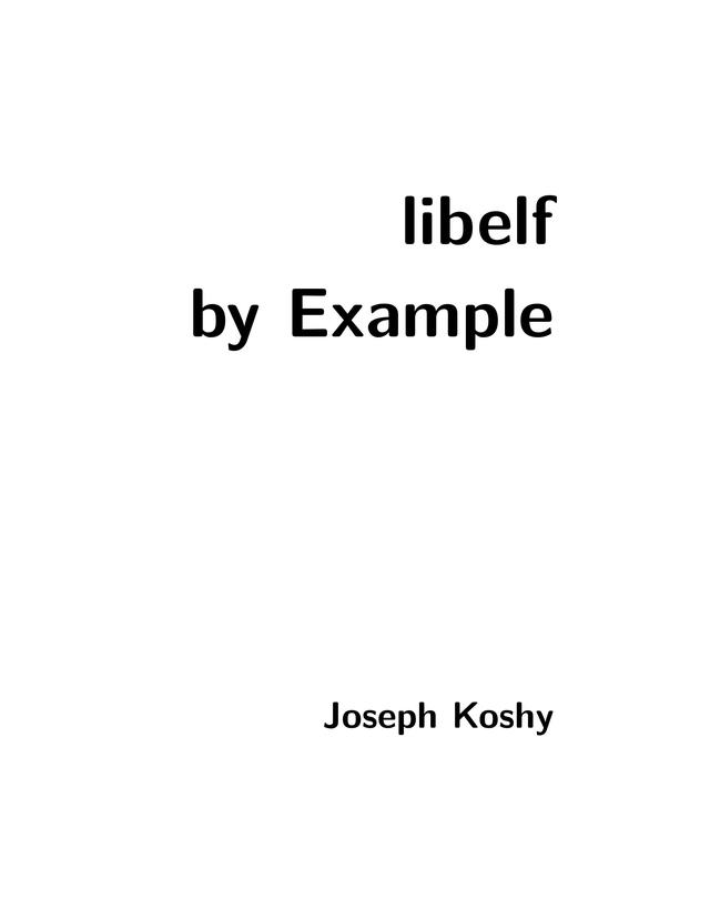 Libelf by Example [Leanpub PDF/iPad/Kindle]