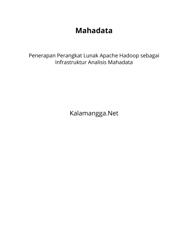 Mahadata by Kalamangga.Net [Leanpub PDF/iPad/Kindle]