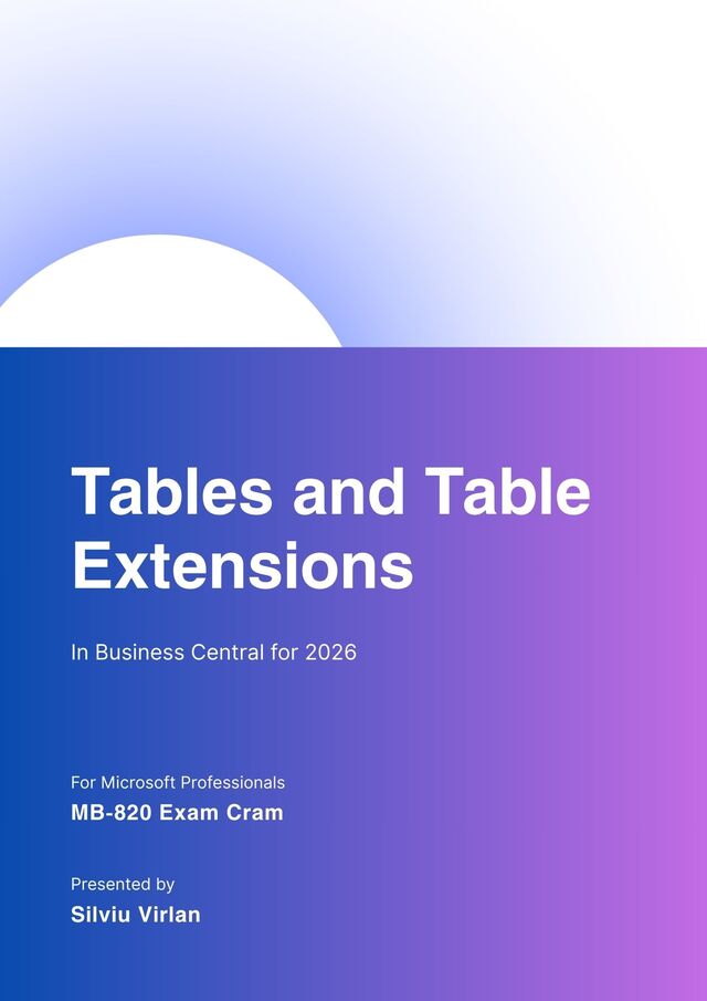 MB-820 Exam Cram: Tables and Table Extensions… [PDF/iPad/Kindle]