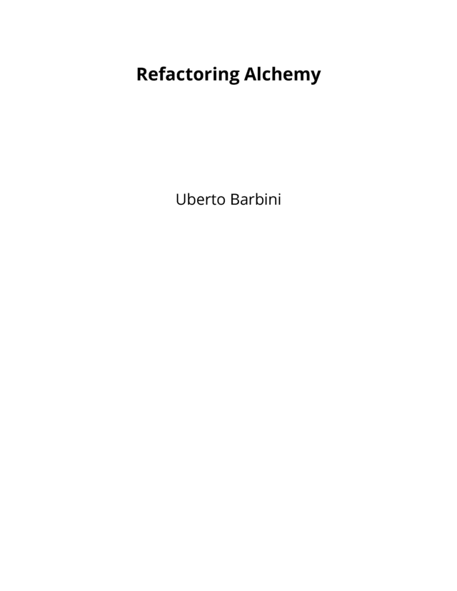 Alchemical Code… by Uberto Barbini [Leanpub PDF/iPad/Kindle]