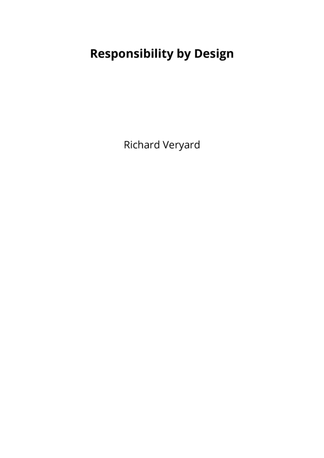 Responsibility by Design [Leanpub PDF/iPad/Kindle]