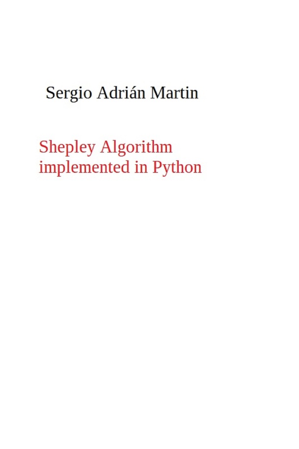 Shepley Algorithm implemented in Python [Leanpub PDF/iPad/Kindle]