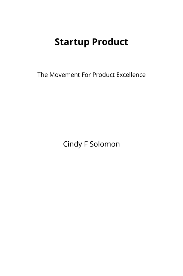 Startup Product [Leanpub PDF/iPad/Kindle]