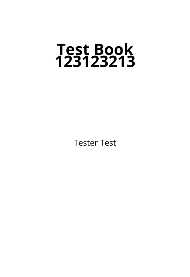Test Book 123123213 by Tester Test [Leanpub PDF/iPad/Kindle]