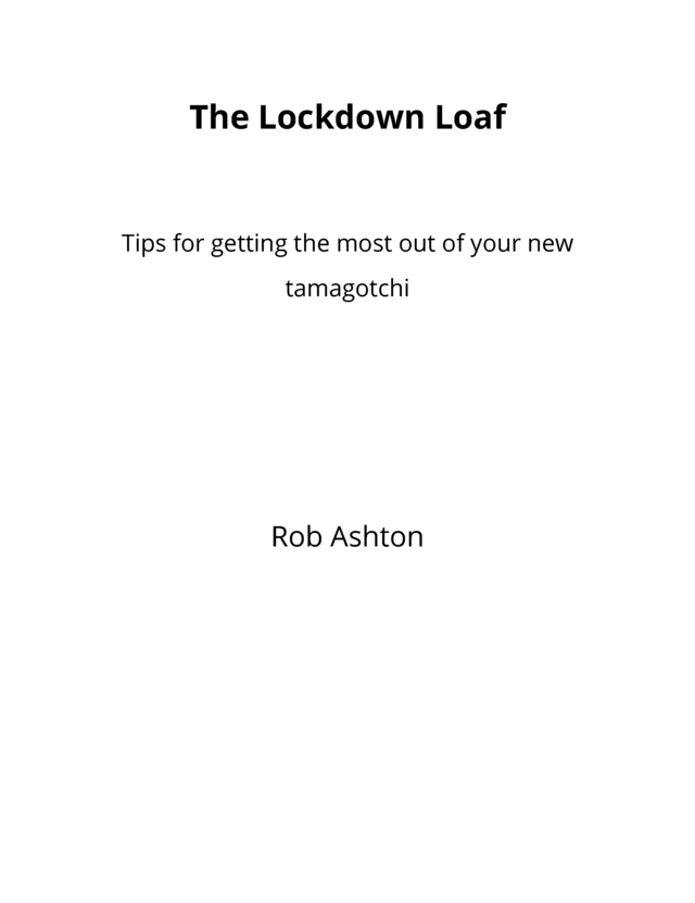 The Lockdown Loaf by Rob Ashton [Leanpub PDF/iPad/Kindle]