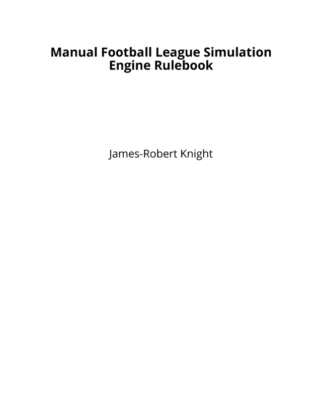 Manual Football League… by James-Robert Knight [PDF/iPad/Kindle]
