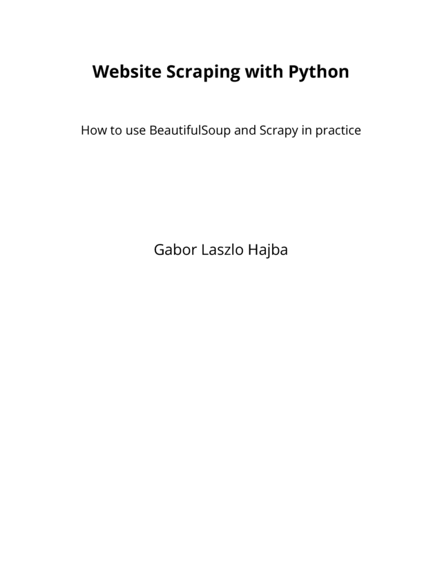 Website Scraping with… by Gábor László Hajba [PDF/iPad/Kindle]