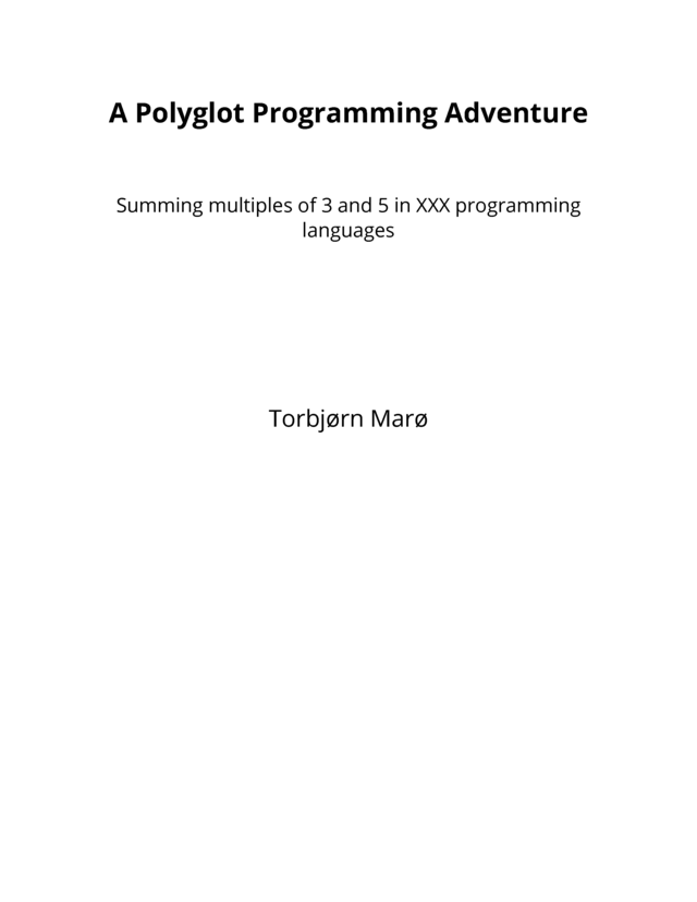 A Polyglot Programming… by Torbjørn Marø [PDF/iPad/Kindle]